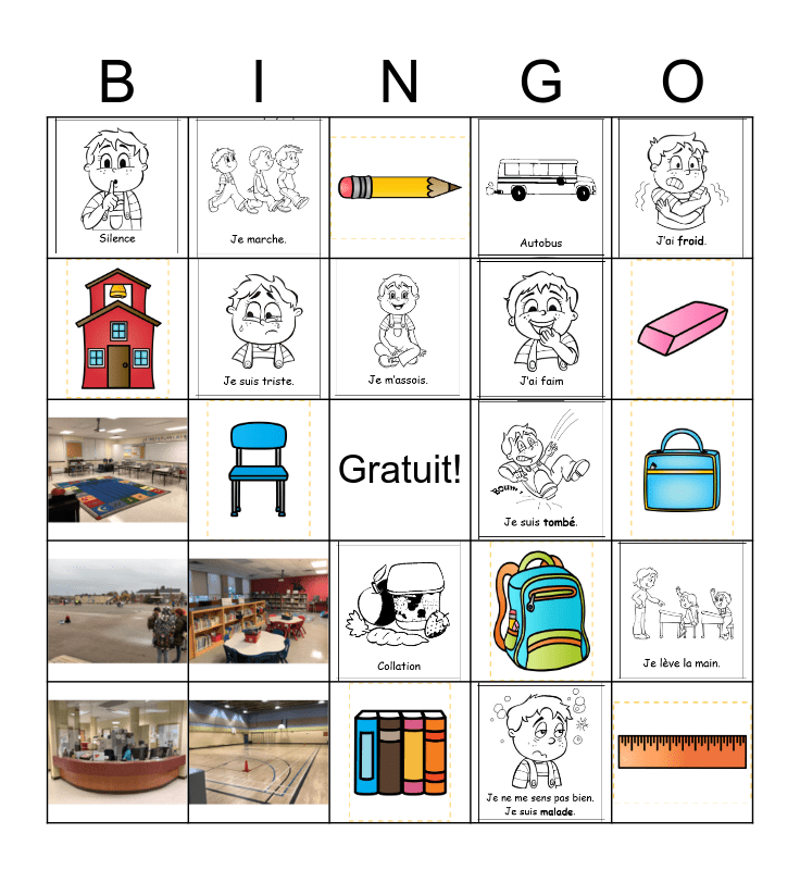 École Bingo Card