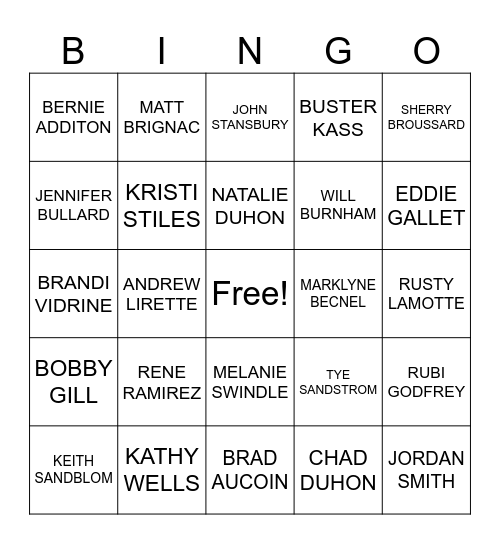 AGI ESOP "GUESS WHO" BINGO Card