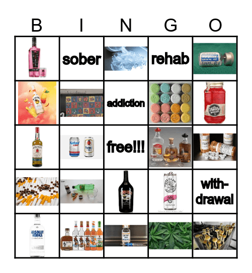 Drugs and Alcohol :( Bingo Card