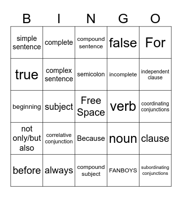 Related Bingo Cards
