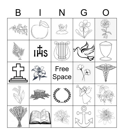 Victorian Symbolism Bingo Card