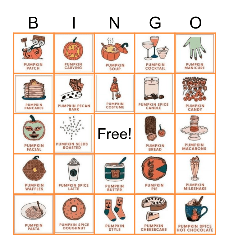 Pumpkin Bingo Card