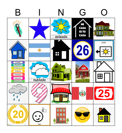 La casa Bingo Card