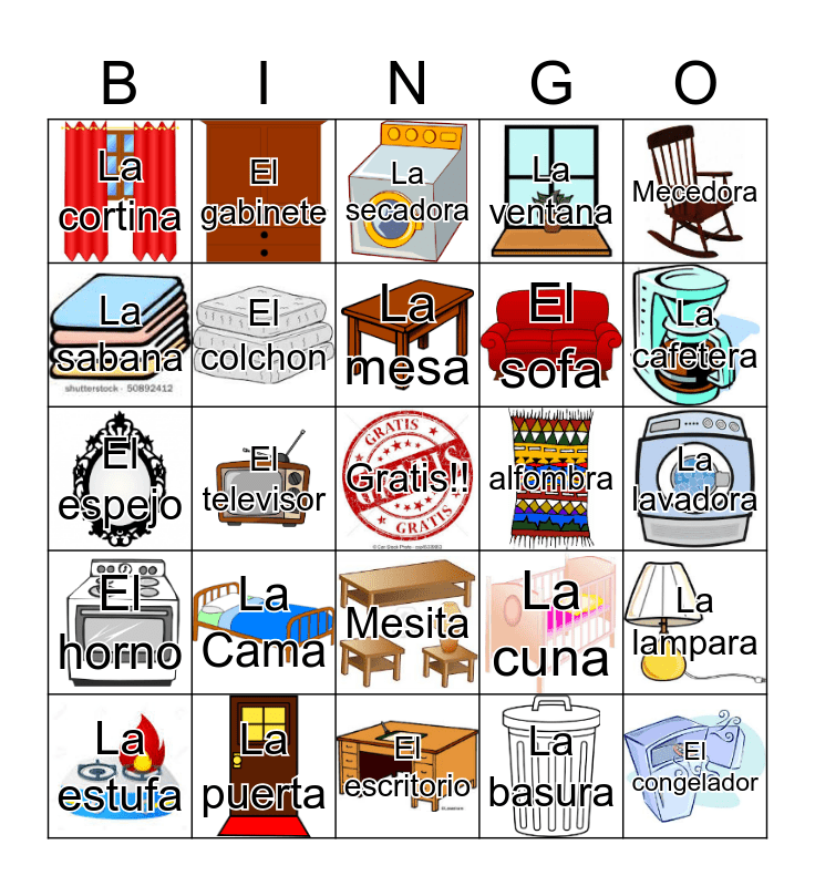 La Casa Bingo Card