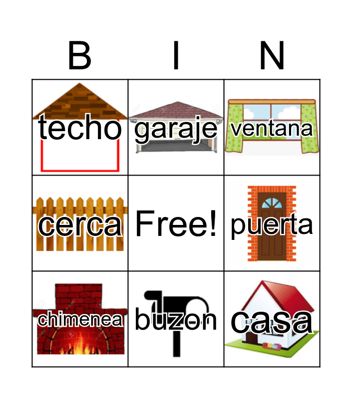 La Casa Bingo Card