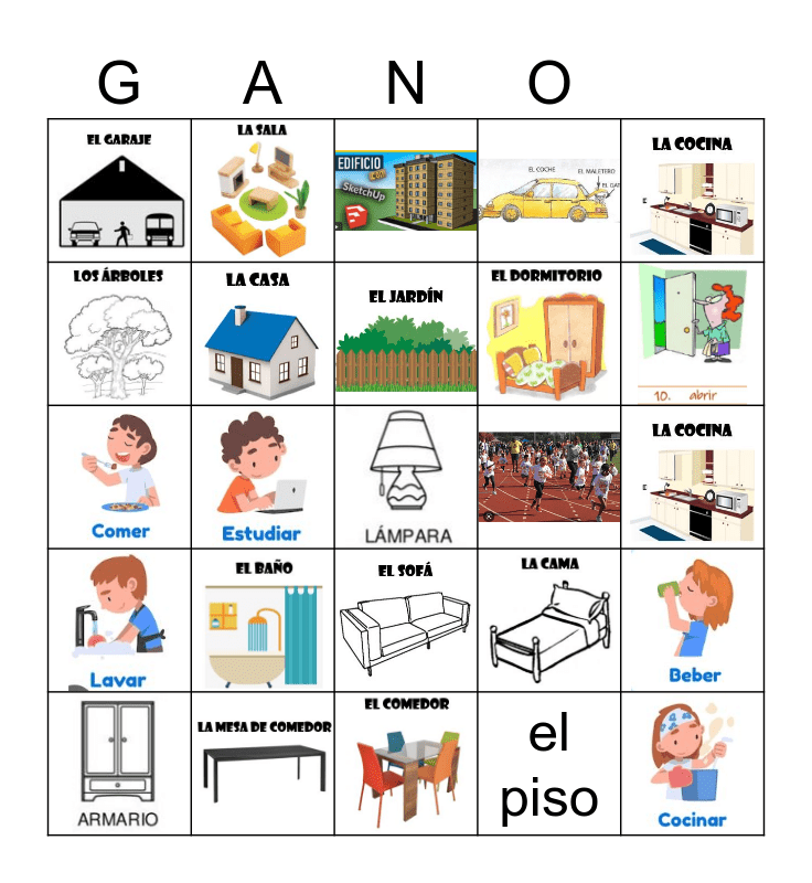 La Casa Bingo Card