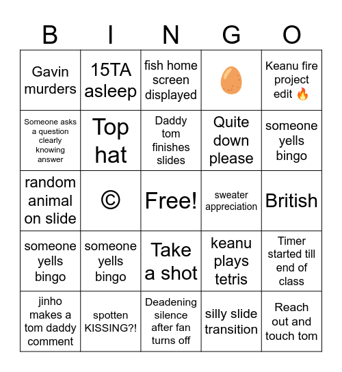 Is 33 over yet? Bingo Card
