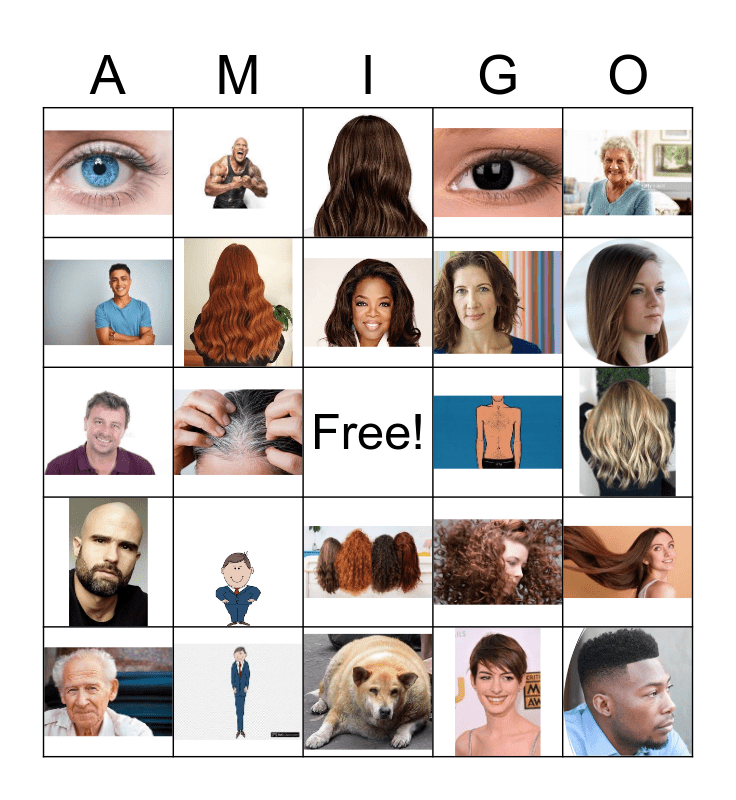 Realidades 5B Physical Appearance Bingo Card