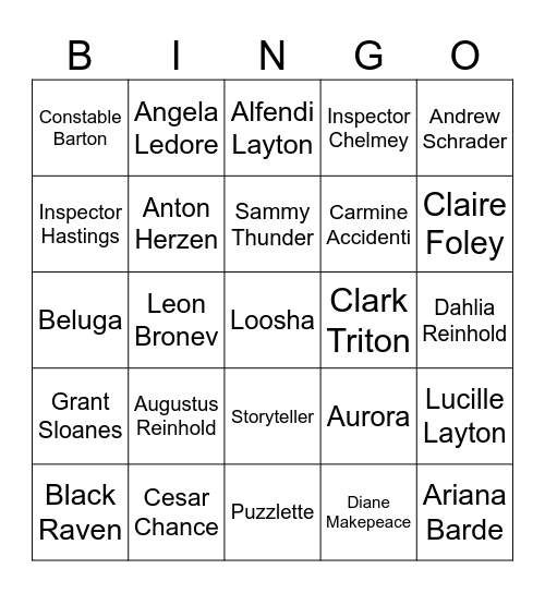 Imp Layton Bingo [Round 1] Bingo Card