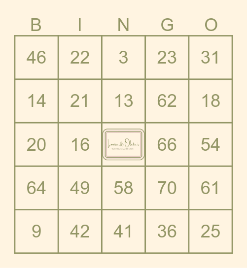 L&O Bingo Night! Bingo Card