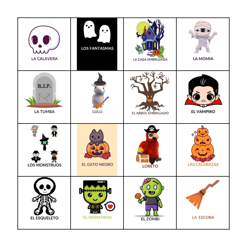NOCHE DE BRUJAS Bingo Card