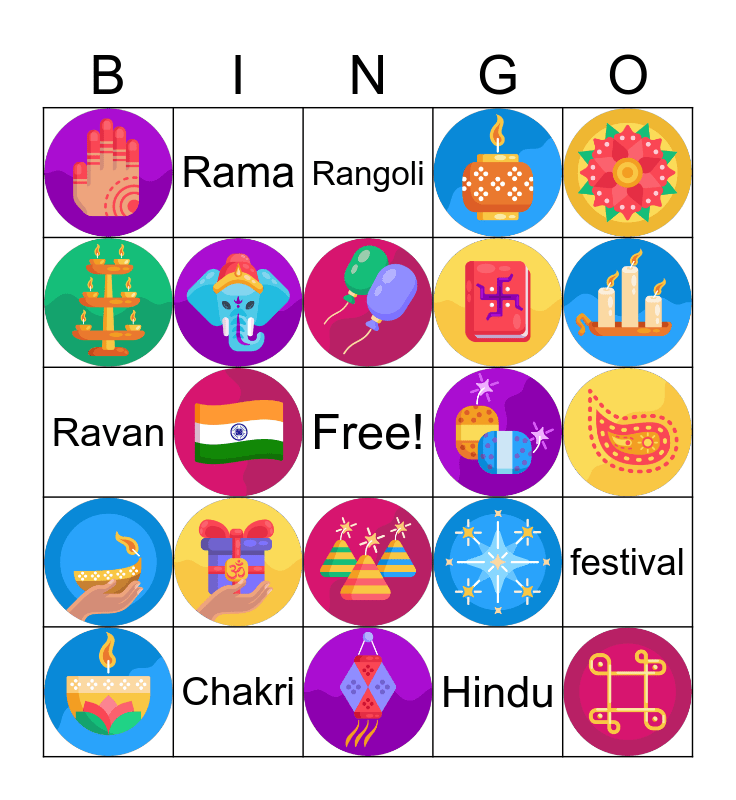 Diwali Bingo Card