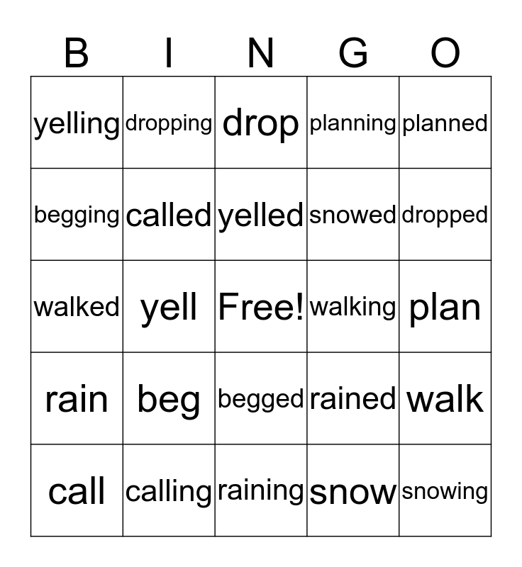 Frog and Toad Together Bingo Card
