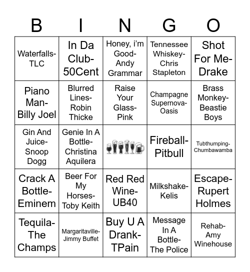DRINK UP Bingo Card