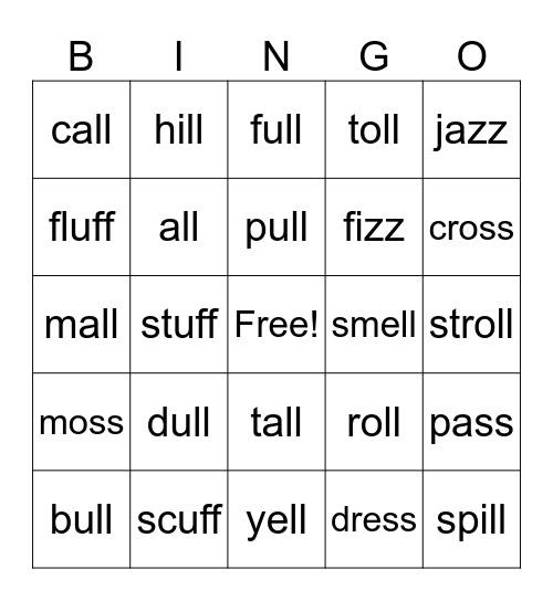 Review Game Bingo Card