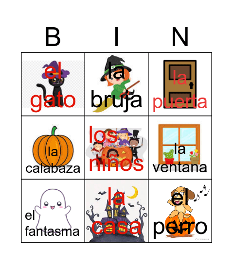 LOTERIA:DIA DE BRUJAS Bingo Card