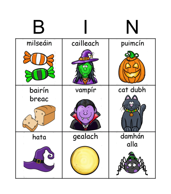 Oiche Shamhna Bingo Card