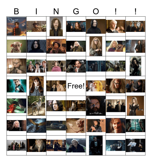 Harry Potter Bingo Card