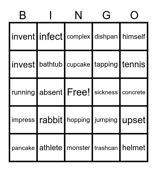 Rabbit/Monster Bingo Card