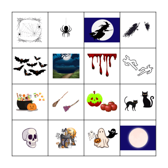 Yurok Language Halloween Bingo Card