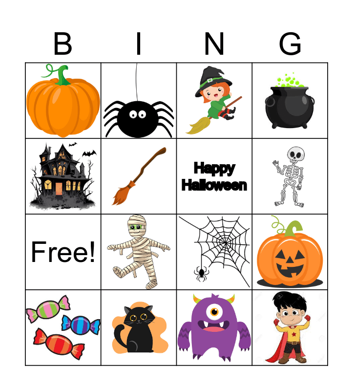 Halloween Bingo! Bingo Card