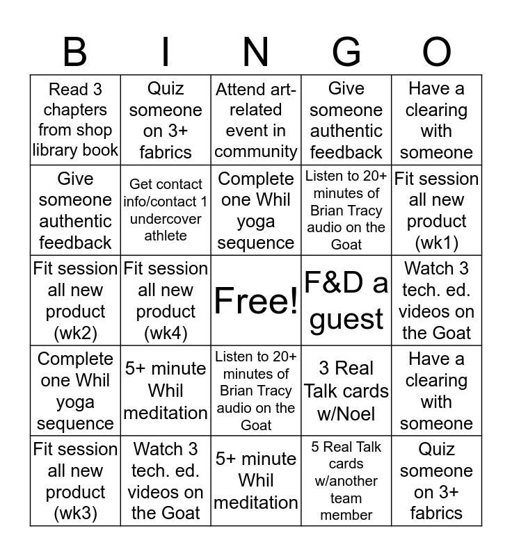 Blackout Bingo Challenge! Bingo Card