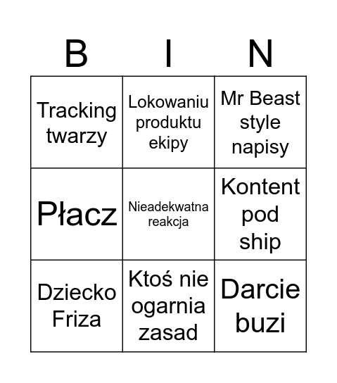 Mafia friza Bingo Card