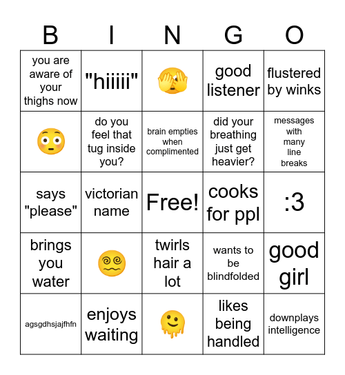 Obvious Bottom Bingo Card