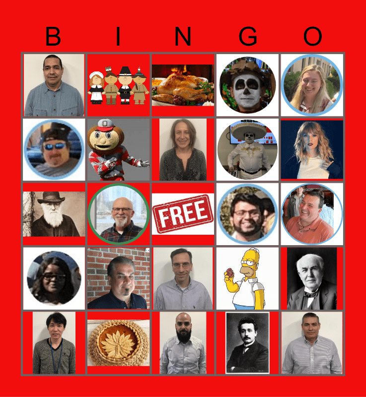 Guess WHO BINGO Card