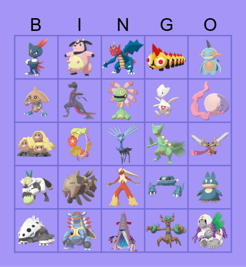 Dynamax Adventures shiny hunt Bingo Card