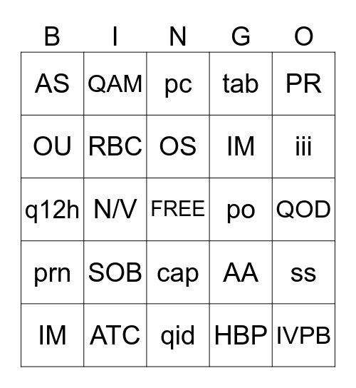 sig code mixture Bingo Card