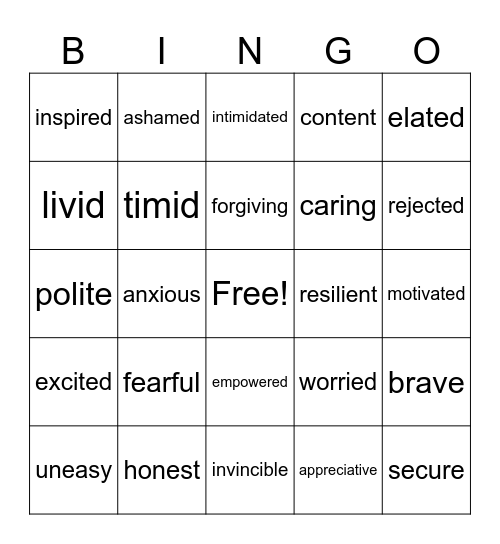 SEL SCHOOL-WIDE BINGO Card