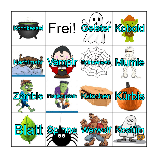 German Halloween! Bingo Card