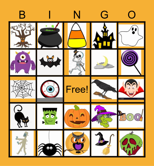 HAPPY HALLOWEEN Bingo Card