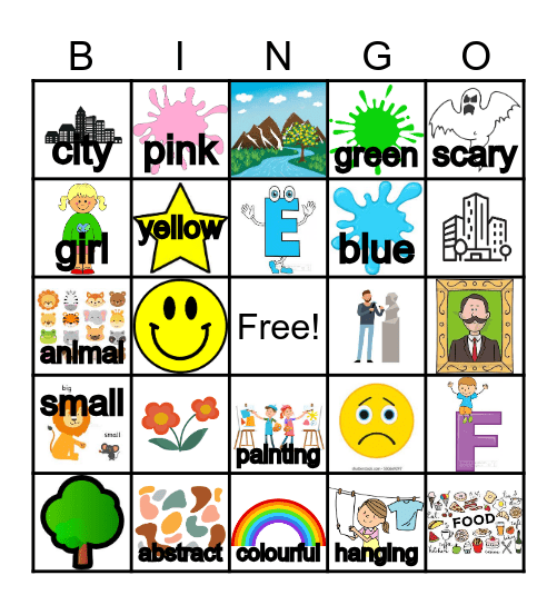 Contemporary Art Gallery Search & Find Bingo Card