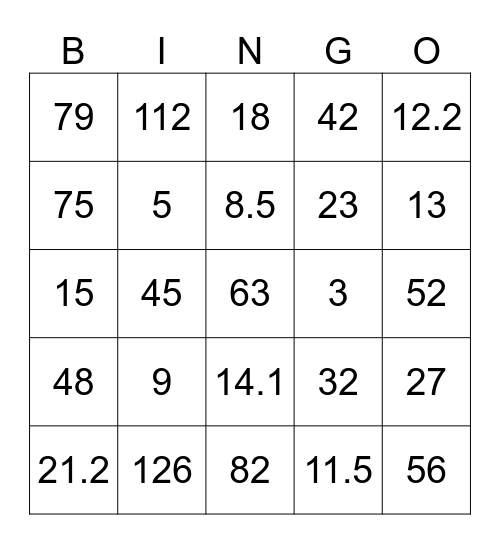 Quadrilateral BINGO (parallel,rect,square,rhombus,trap) Bingo Card