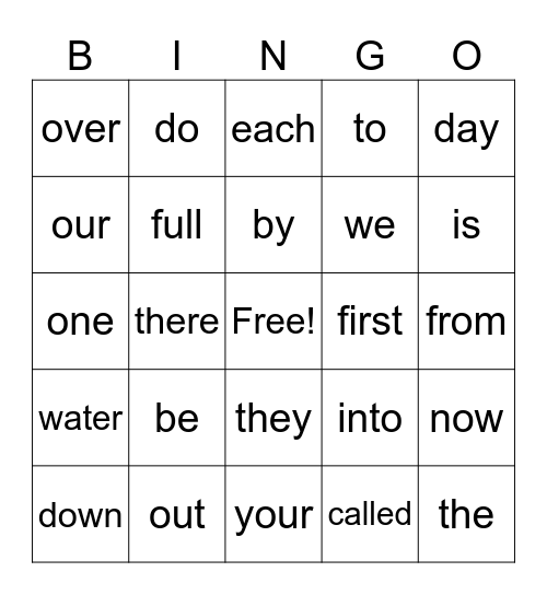 Trick Word Bingo - Grade 2 Fall Bingo Card