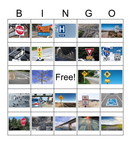 Traffic Control BINGO Card