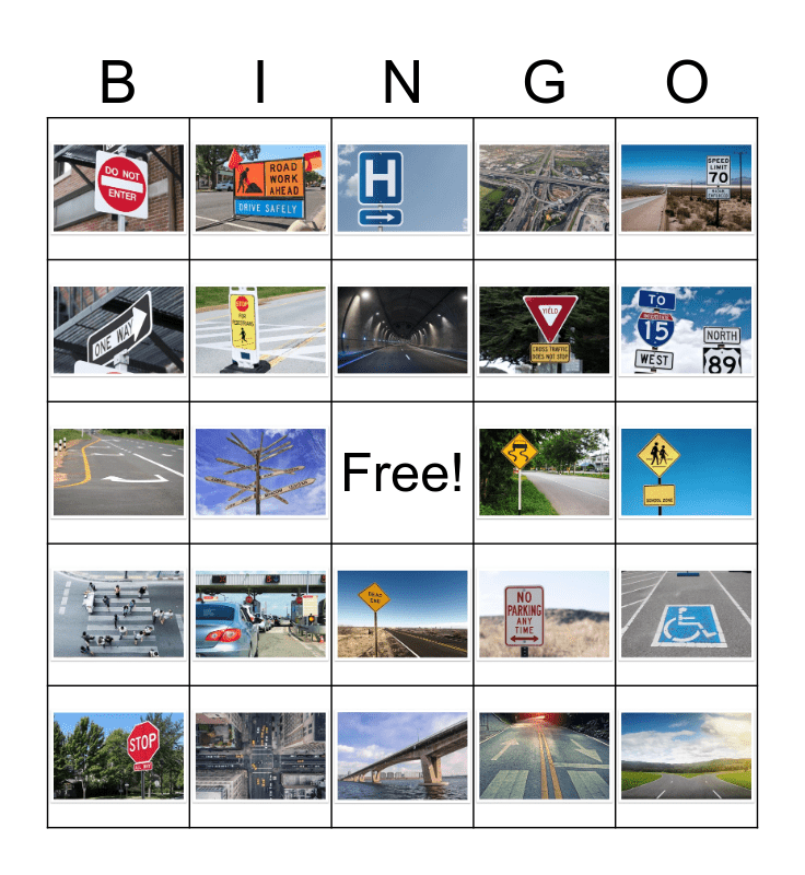 Traffic Control BINGO Card