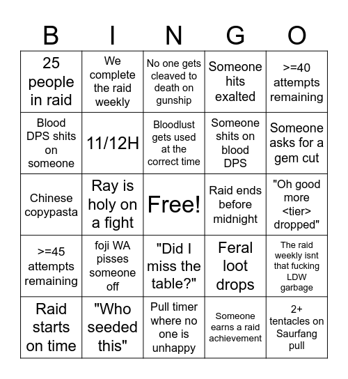 FARM EDITION Bingo Card