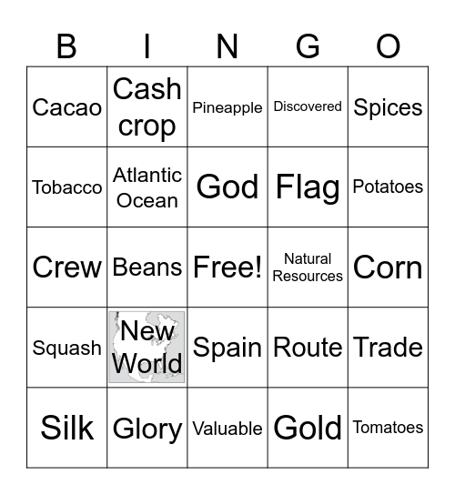 European Explorers Bingo Card