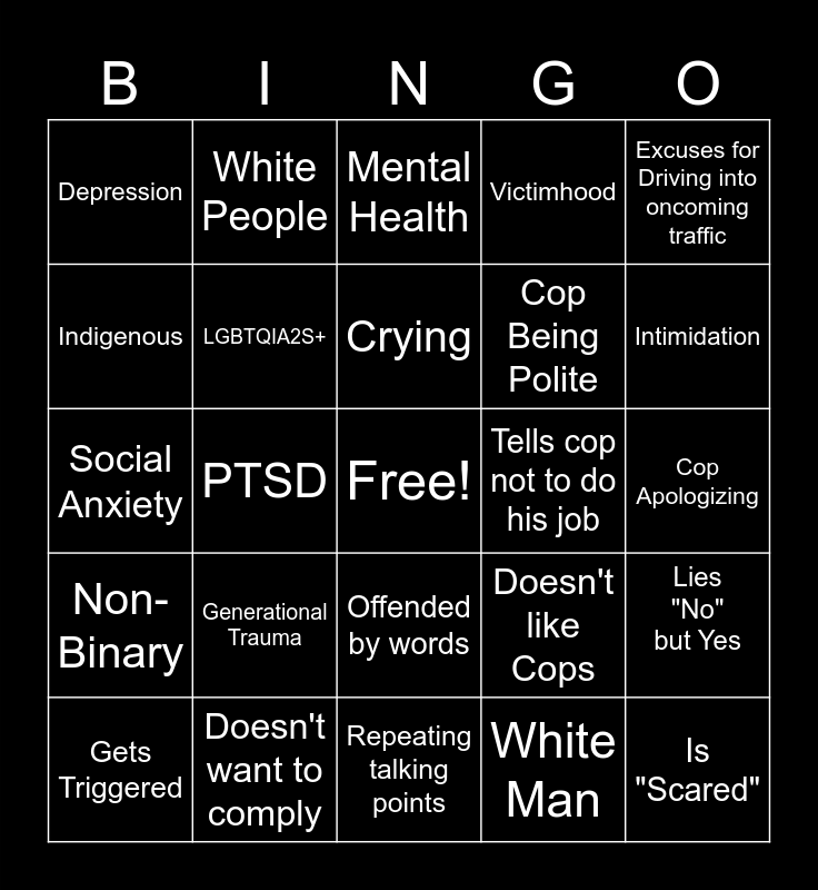 Woke Bingo Card