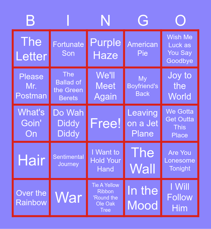 MUSIC BINGO at the Ann Arbor Eagles! Songs Made Famous During Wartime ...