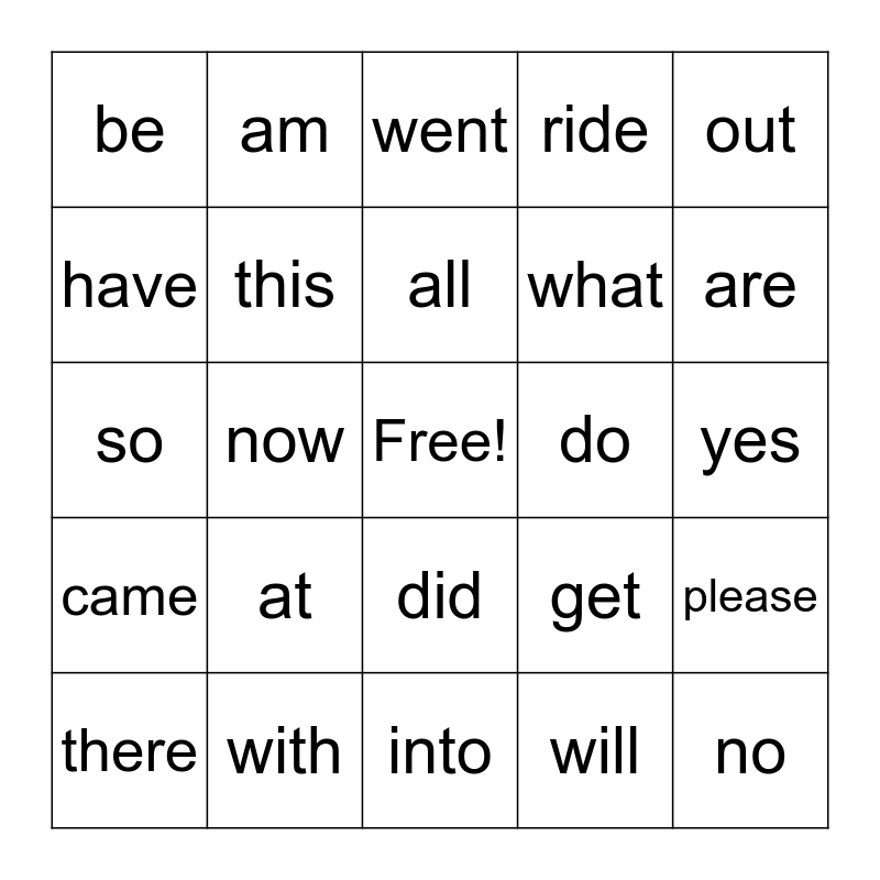 Jaylin's Bingo Set 3 Bingo Card
