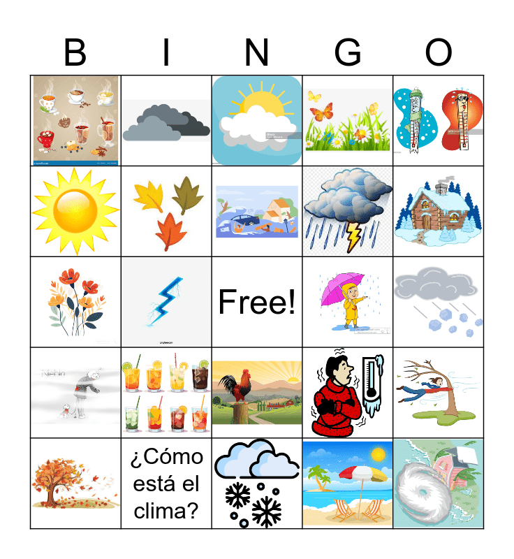 ¿CÓMO ESTÁ EL CLIMA? Bingo Card