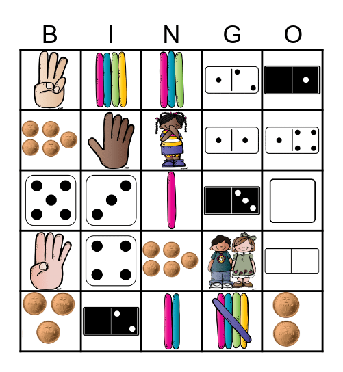 Numbers 0-5 BINGO Card