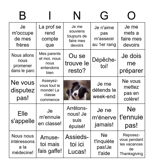 D'accord 2 2A.2 Bingo Card