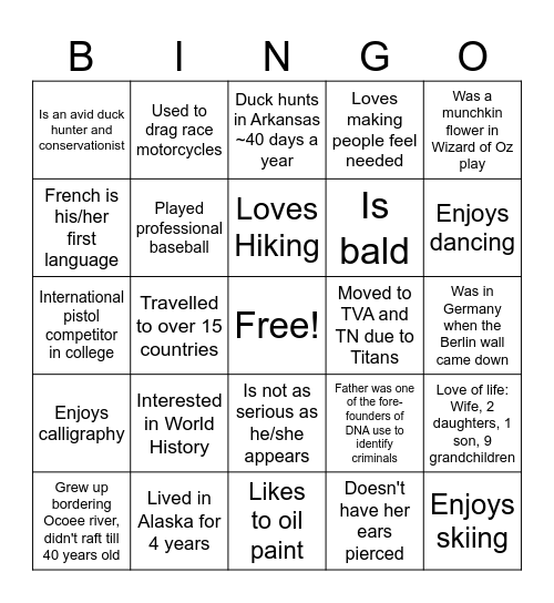 Fleet Projects Co-Worker BINGO Card