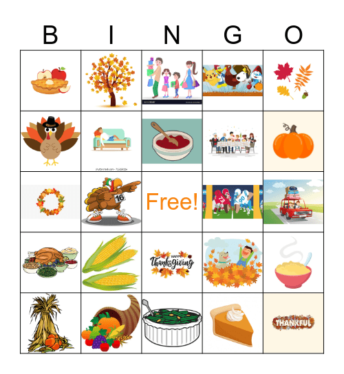Thanksgiving Bingo Card