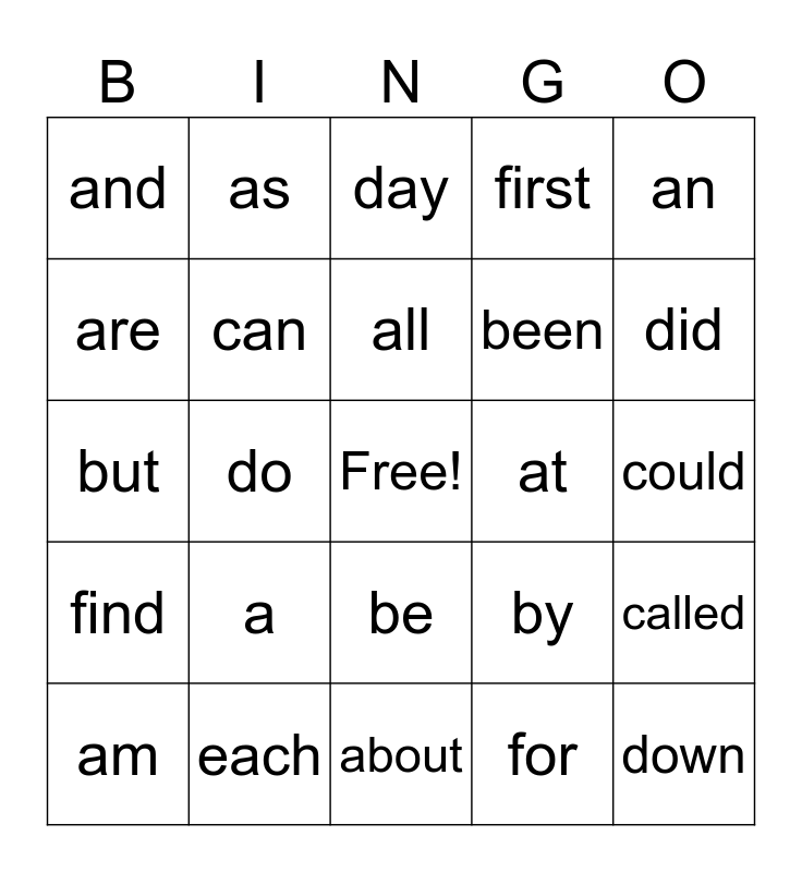 Bingo Fry's 1 - 100 Bingo Card